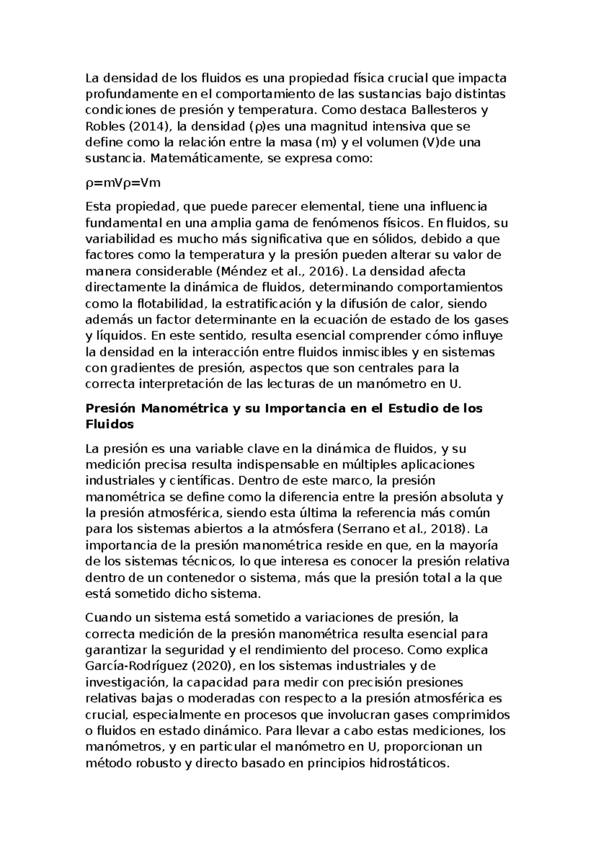 Marco teórico - asdfghj - La densidad de los fluidos es una propiedad ...