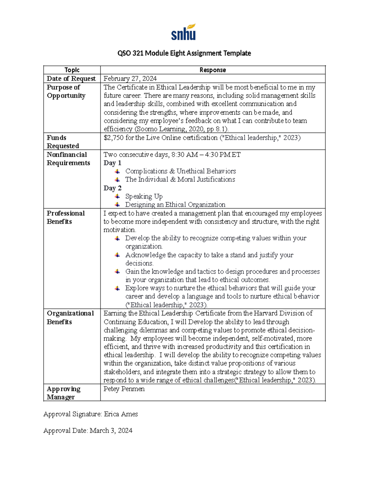 QSO 321 Module Eight Assignment - There are many reasons, including ...
