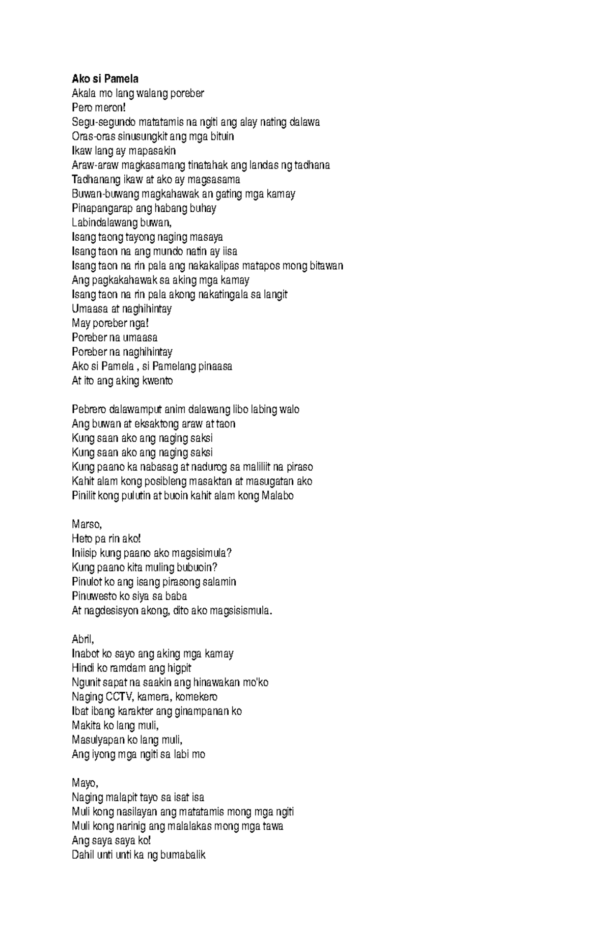 Ako si Pamela - SPOKEN WORD POETRY IN FILIPINO THAT WON A COMPETITION ...