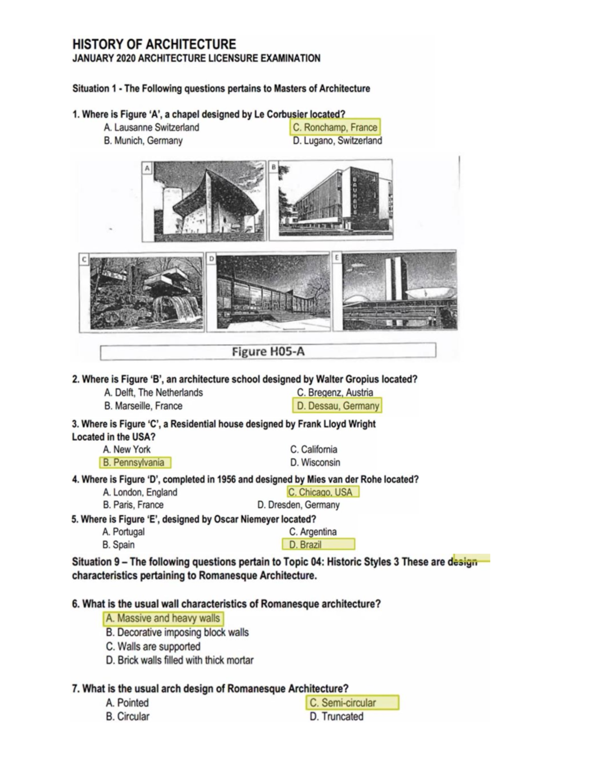 HOA AND Urban Planning Possible Questions - STONES USED IN THE CHURCH ...