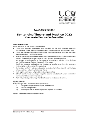 Sentencing Tutorial - SENTENCING TUTORIAL POST SENTENCING ISSUES ...