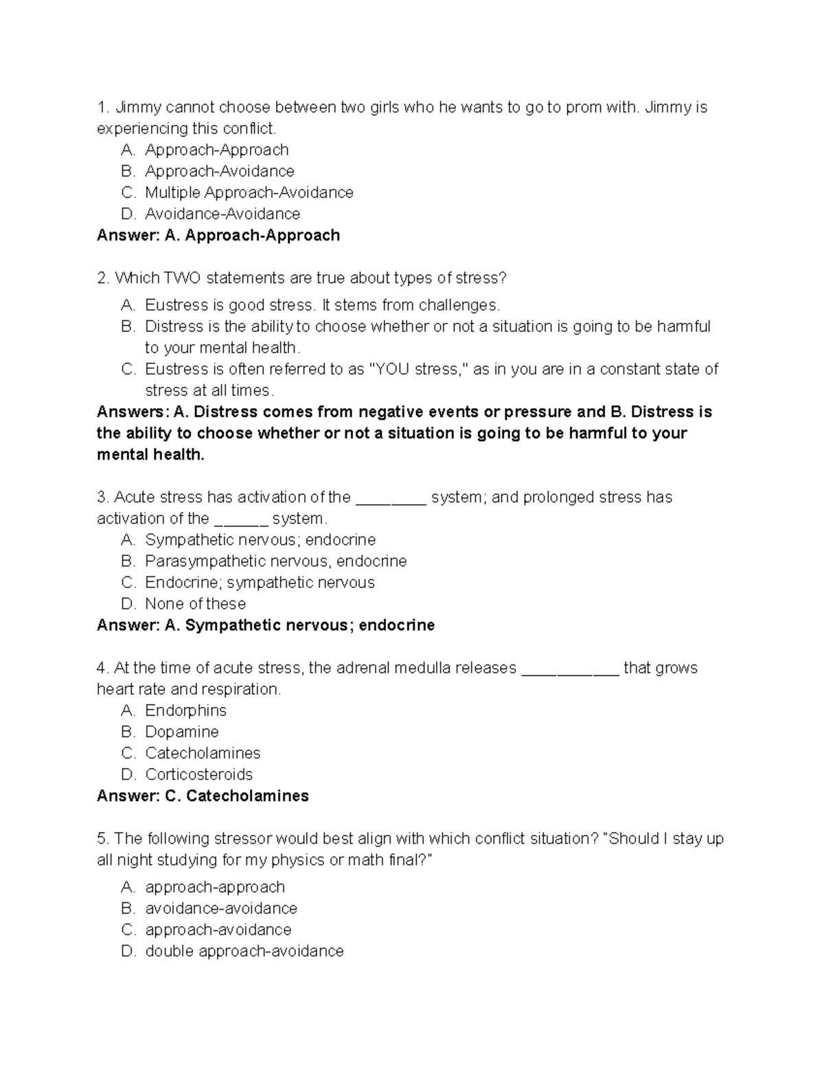 Introduction to Psychology - Stress, Lifestyle, and Health - Chapter 14 ...