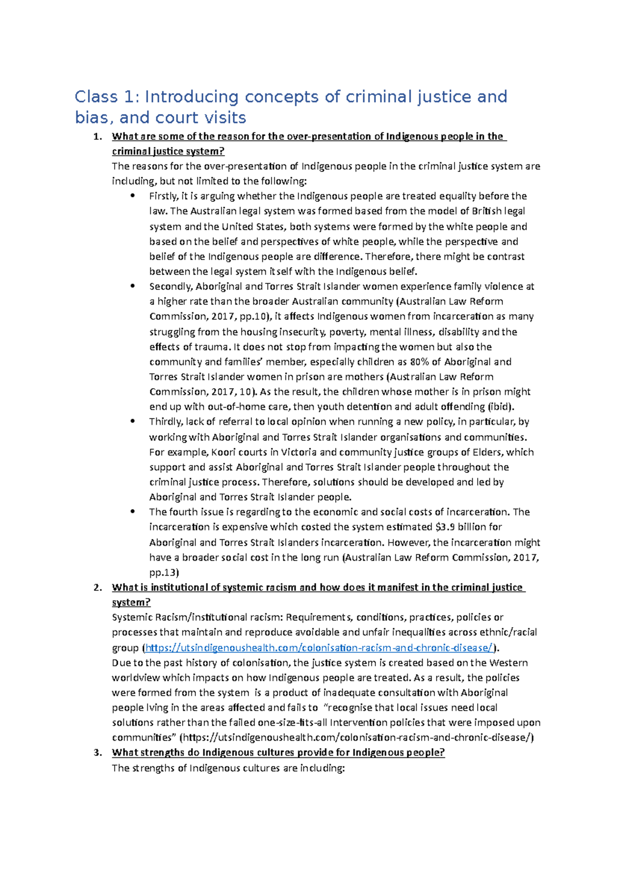 Class 1a-3a - Lecture notes 1-3a - Class 1: Introducing concepts of ...