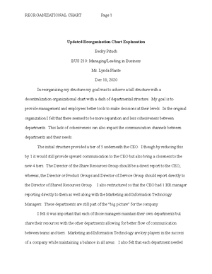 BUS 210 Module 4 Journal Organizational Culture and Leadership ...