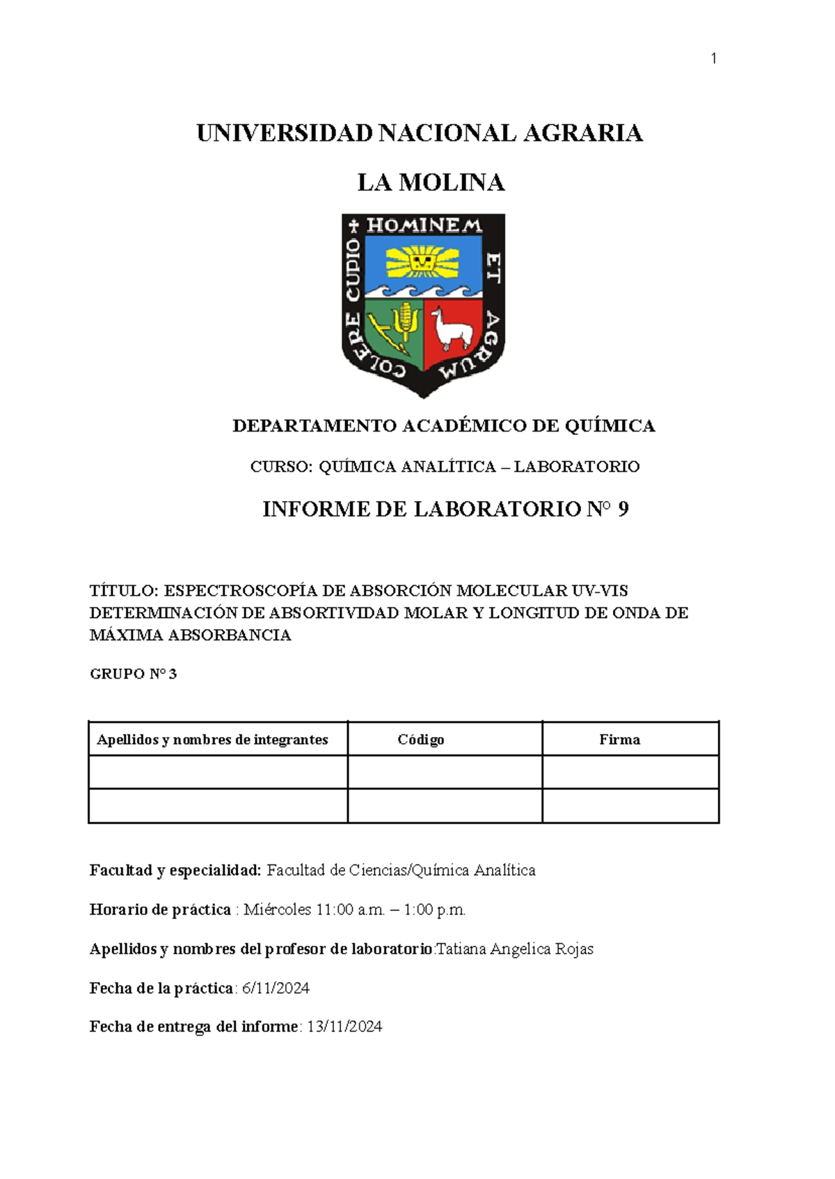 Universidad Nacional Agraria - UNIVERSIDAD NACIONAL AGRARIA LA MOLINA ...