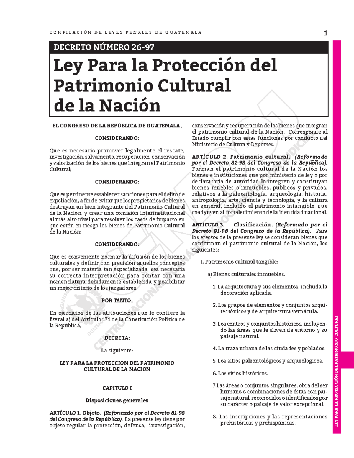 20 Ley Proteccion Patrimonio cultural de la nacion - C O M P I L A C I Ó N D E L E Y E S P E N A ...