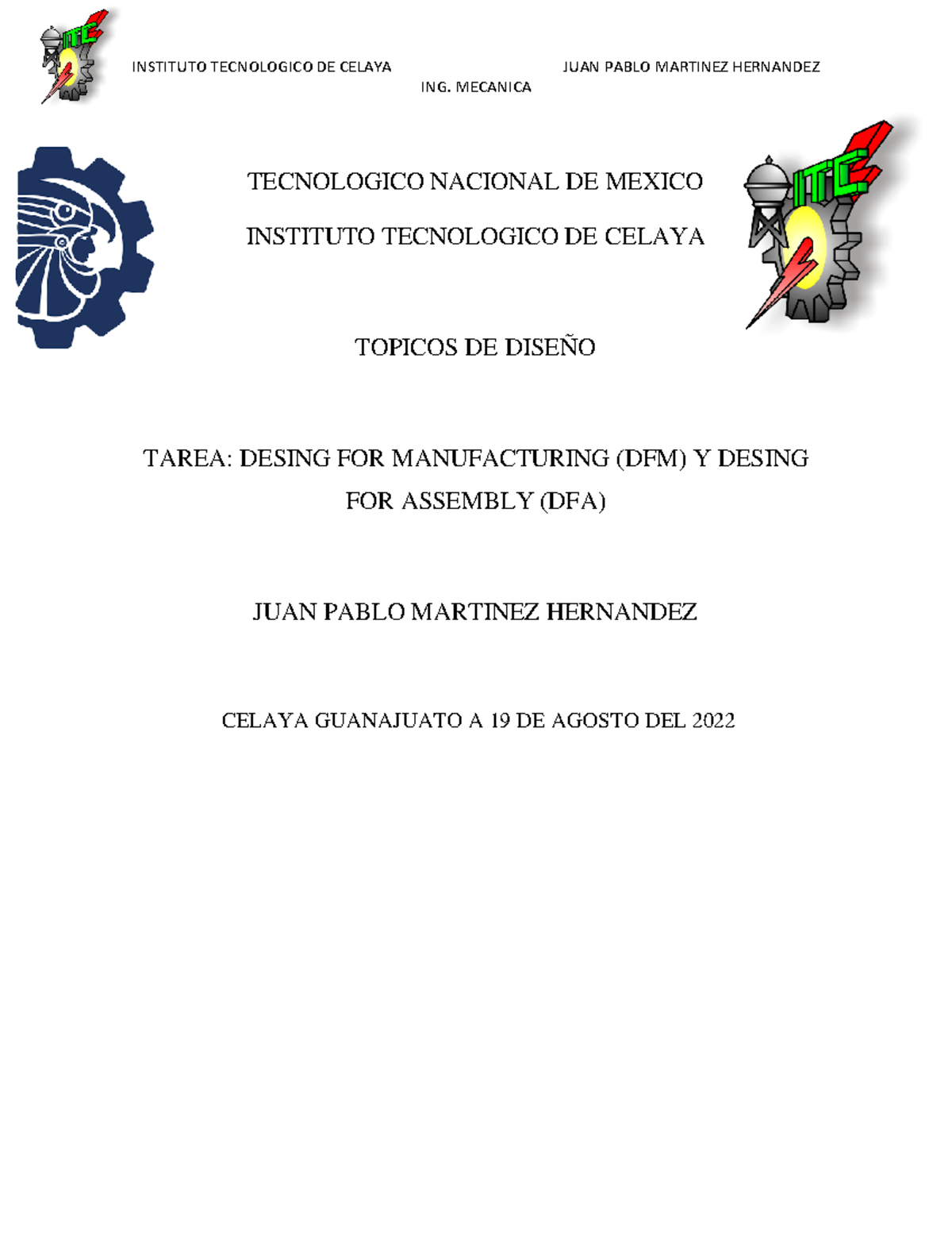 DFM Y DFA - Apunte - ING. MECANICA TECNOLOGICO NACIONAL DE MEXICO ...