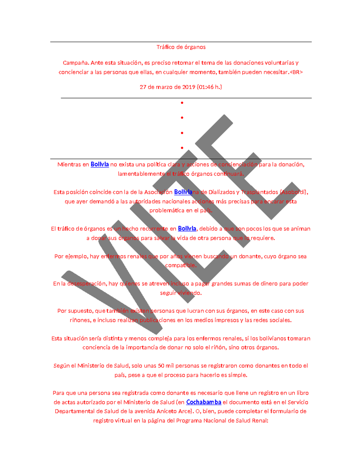 TEMA 5 Vilte - Resumen Ing. comercial - Tráfico de órganos Campaña ...