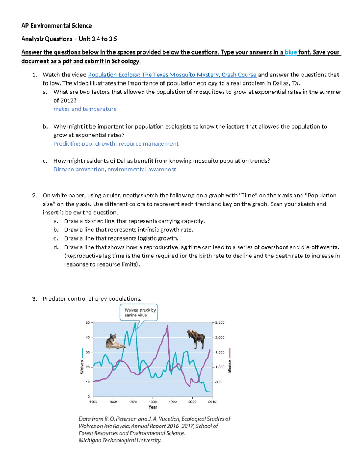 Analysis Questions - Unit 3.4 to 3 - AP Environmental Science Analysis ...