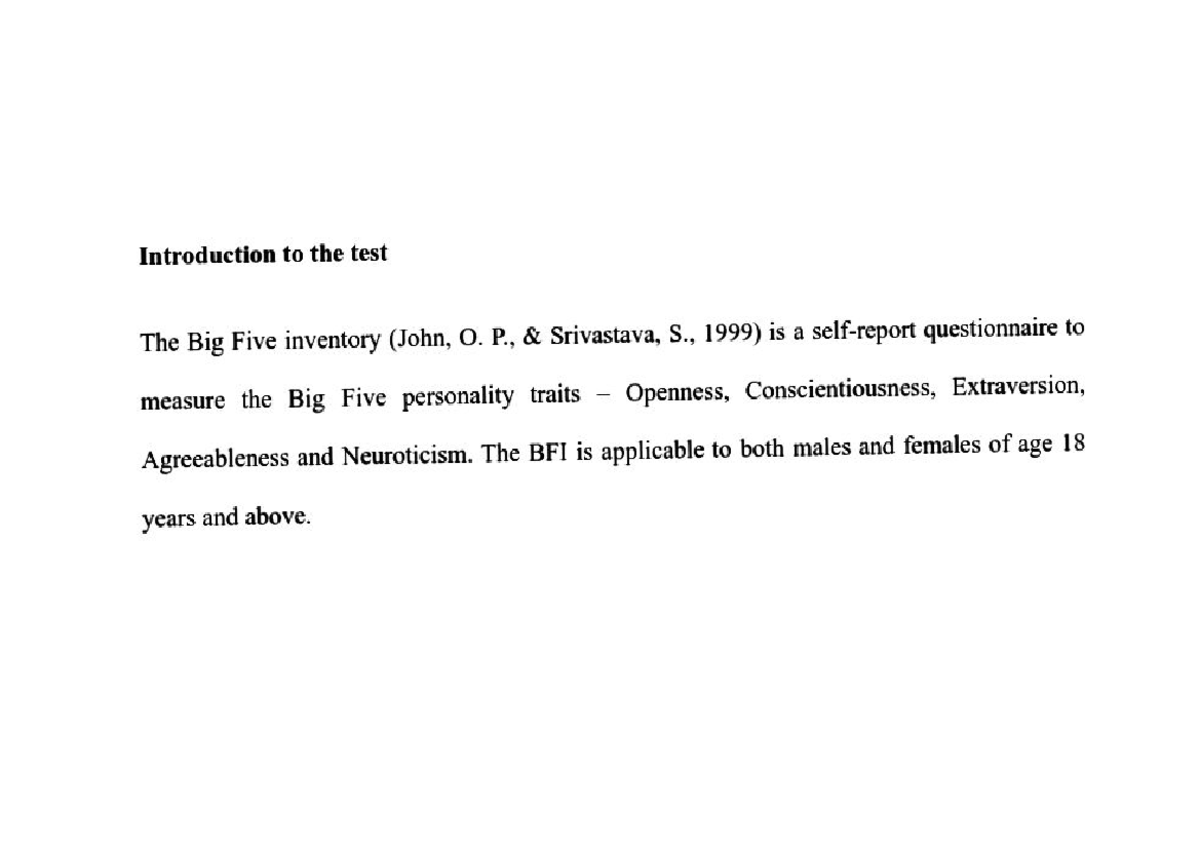 BFI Reliability Validity Norms B A hons Philosophy Studocu bfi-reliability-validity-norms-b-a-hons-philosophy-studocu