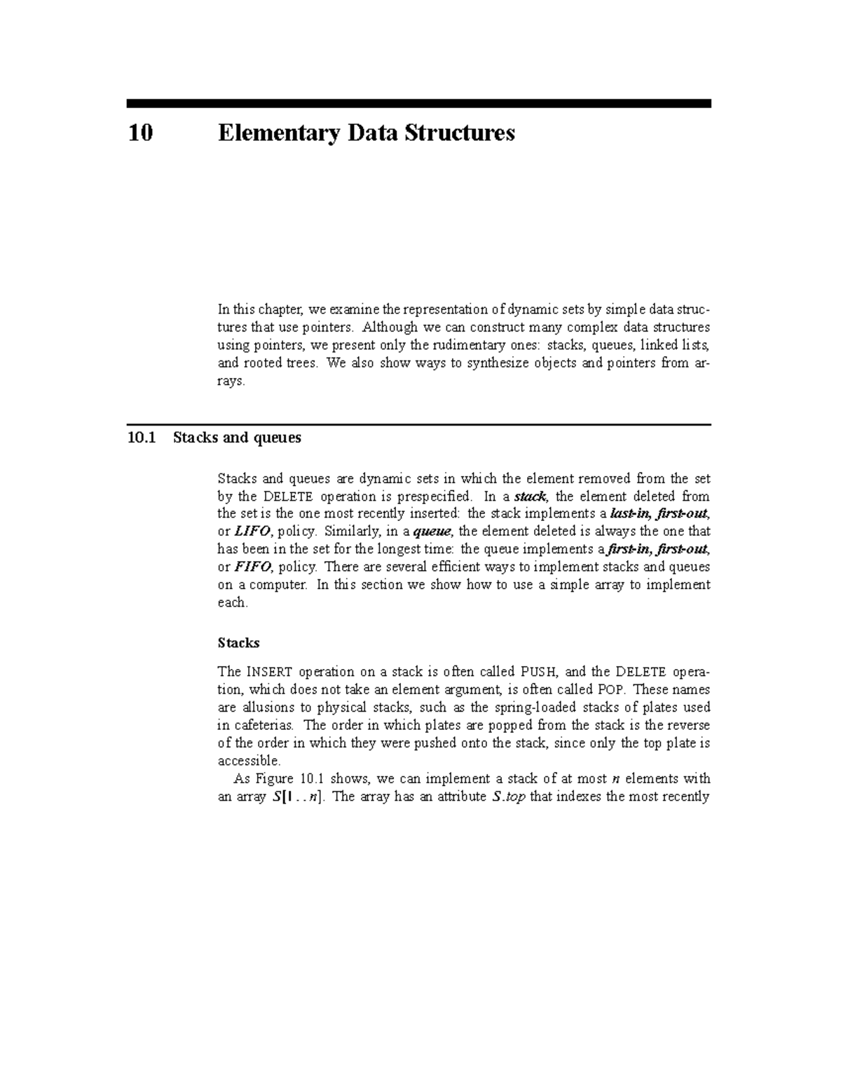 06. Ch 10 - Elementary Data Structures & Their Analysis. - 10 ...
