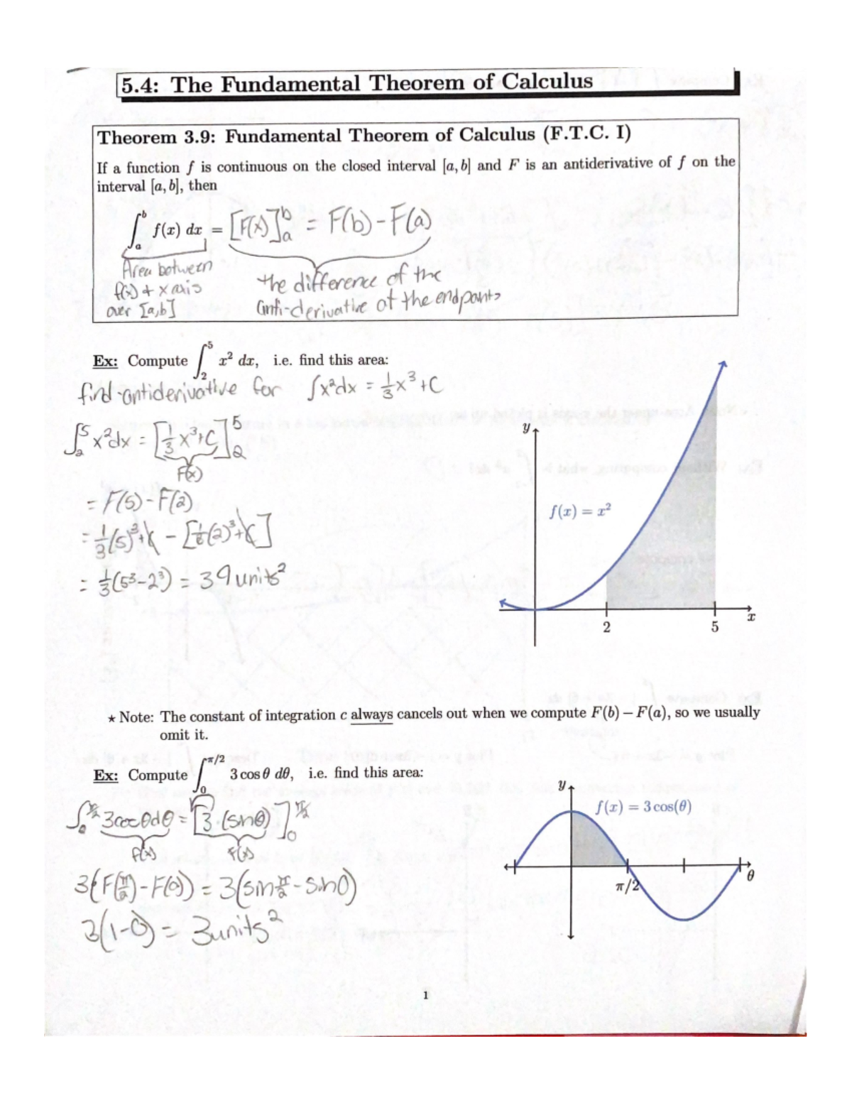 5.4 The Fundamental Theorem of Calculus - MTH 191 - Studocu