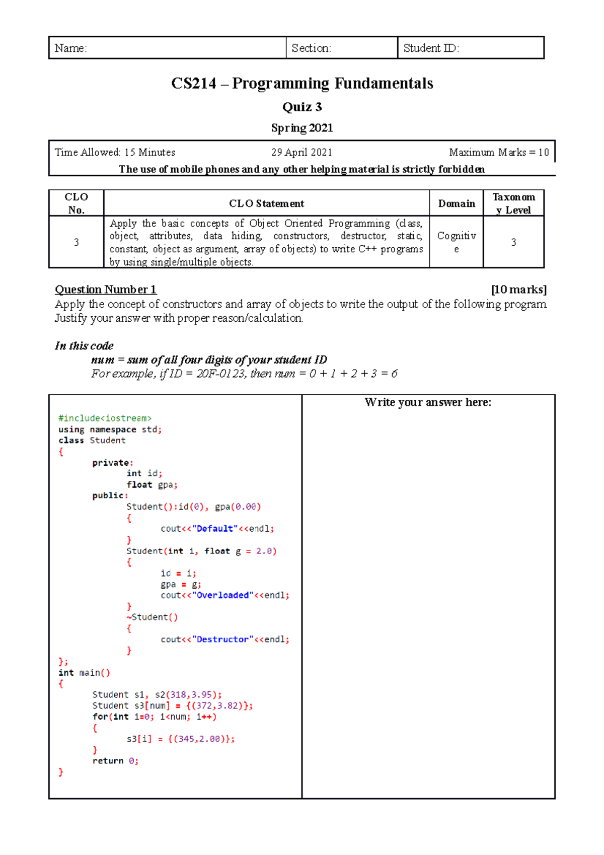 This quiz is based on OOP. If you done this quiz is better for you ...