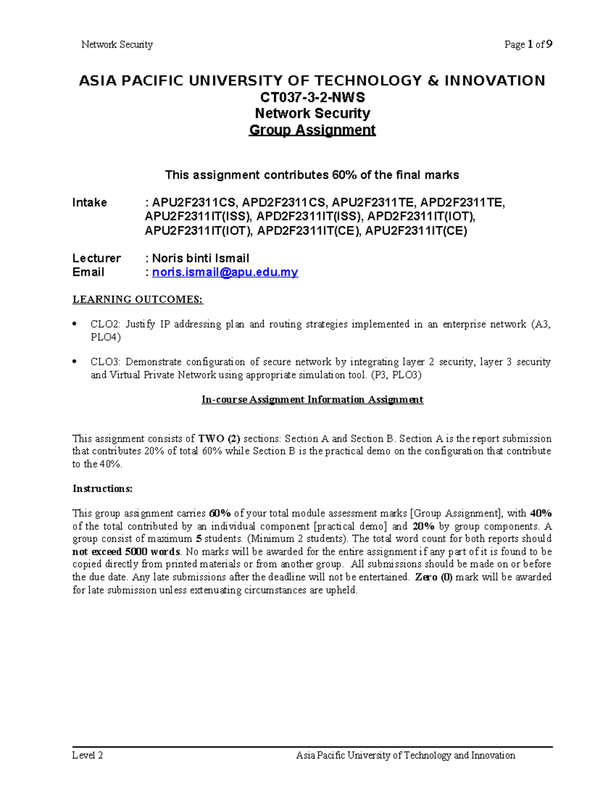 NWSAssignment - Coppa 042024 - ASIA PACIFIC UNIVERSITY OF TECHNOLOGY ...