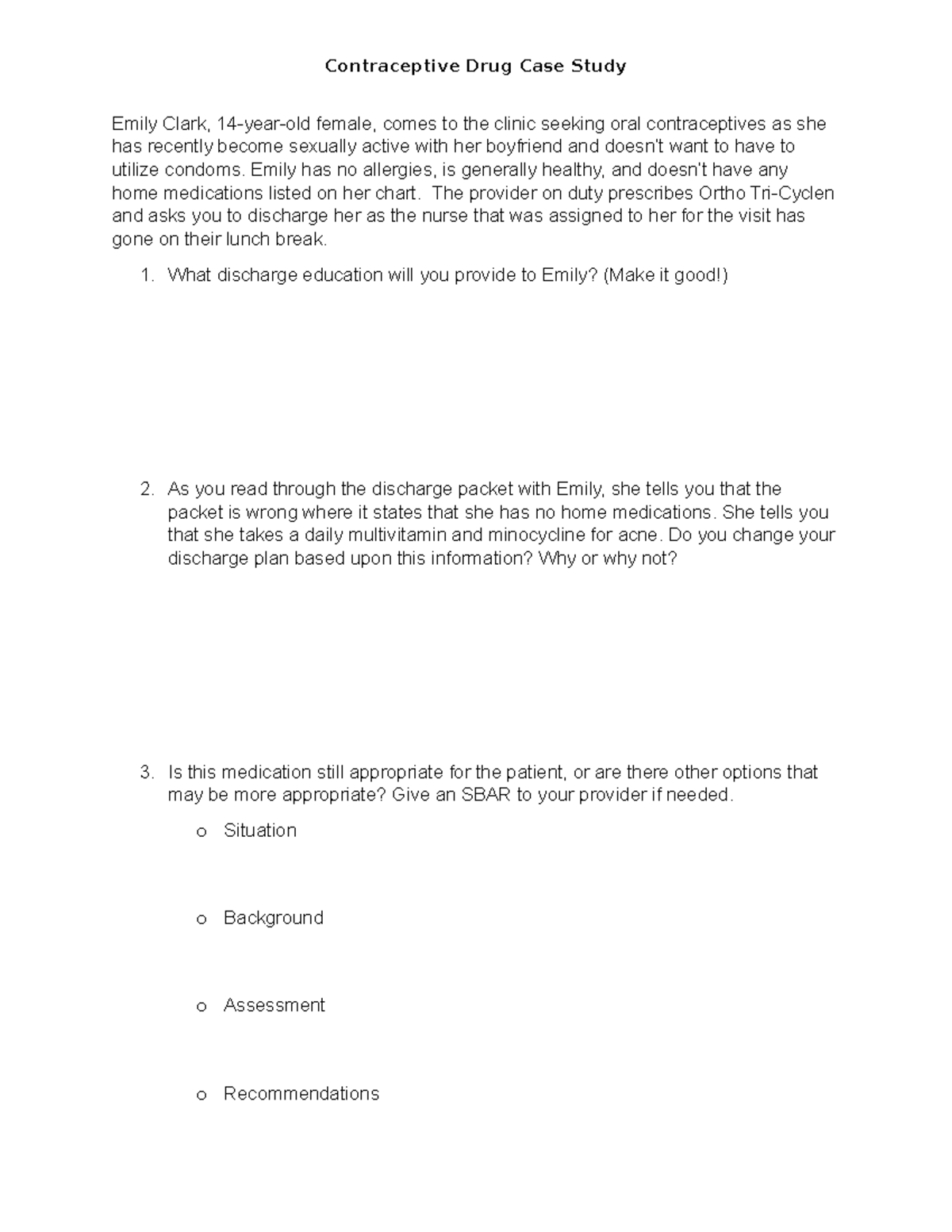 Contraceptive Case Study - Contraceptive Drug Case Study Emily Clark ...