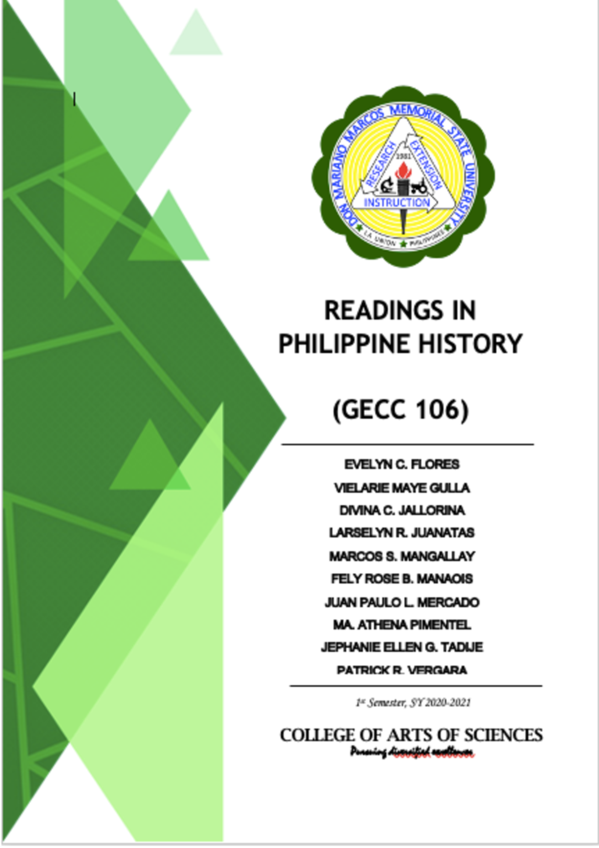 GECC 106 - Module 1, Lesson 1 - Table of Contents ..... Table of ...