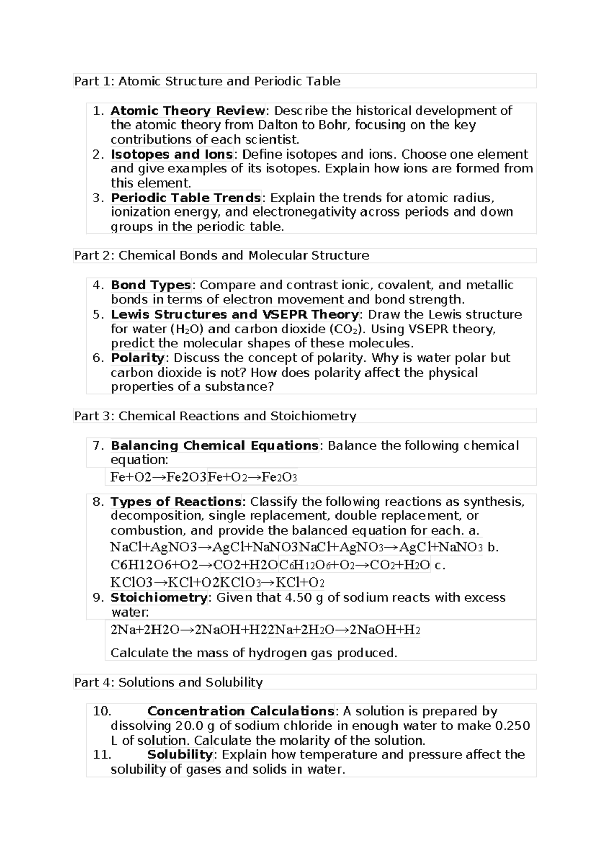 Cheem - Part 1: Atomic Structure and Periodic Table 1. Atomic Theory ...