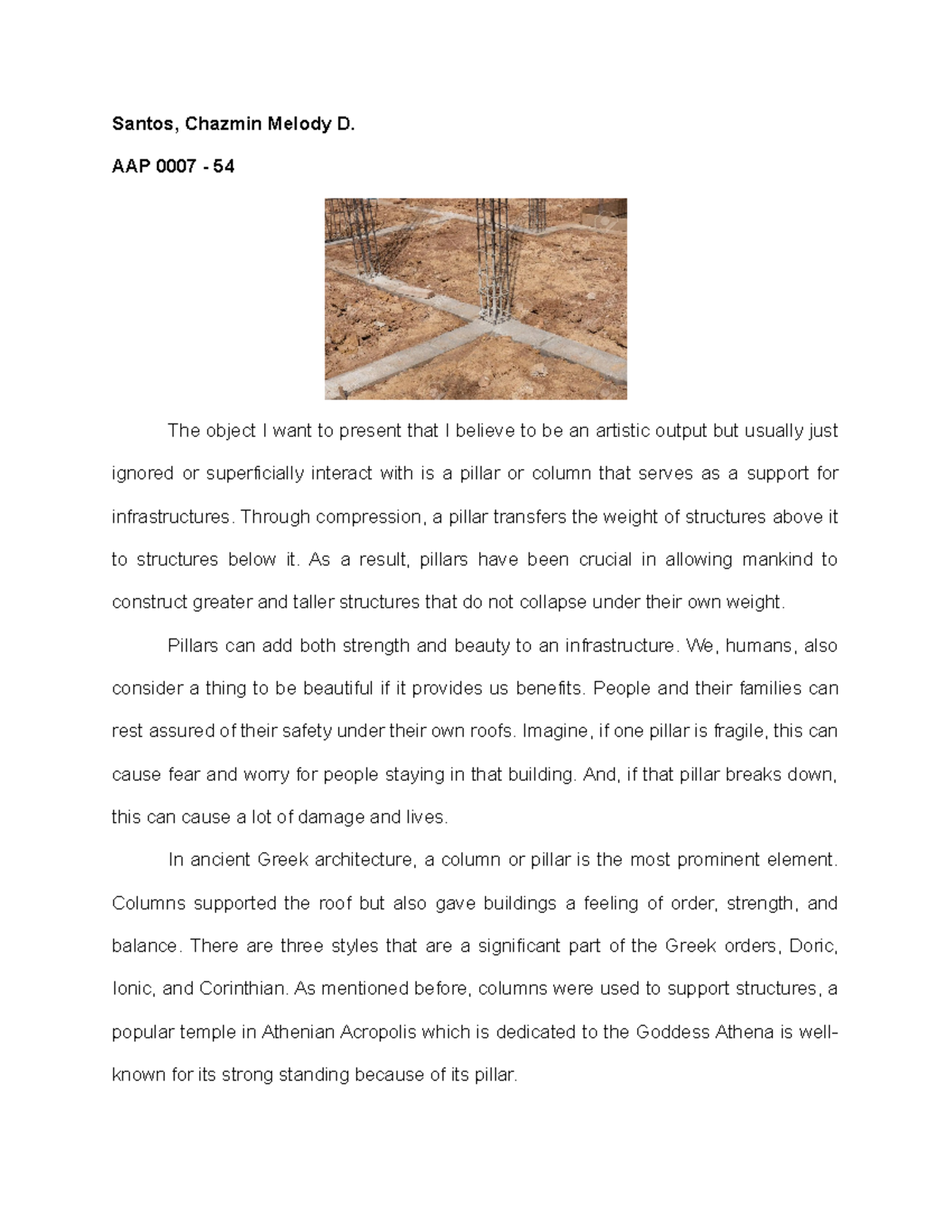 Pillar - Contextual Analysis - Santos, Chazmin Melody D. AAP 0007 - 54 ...