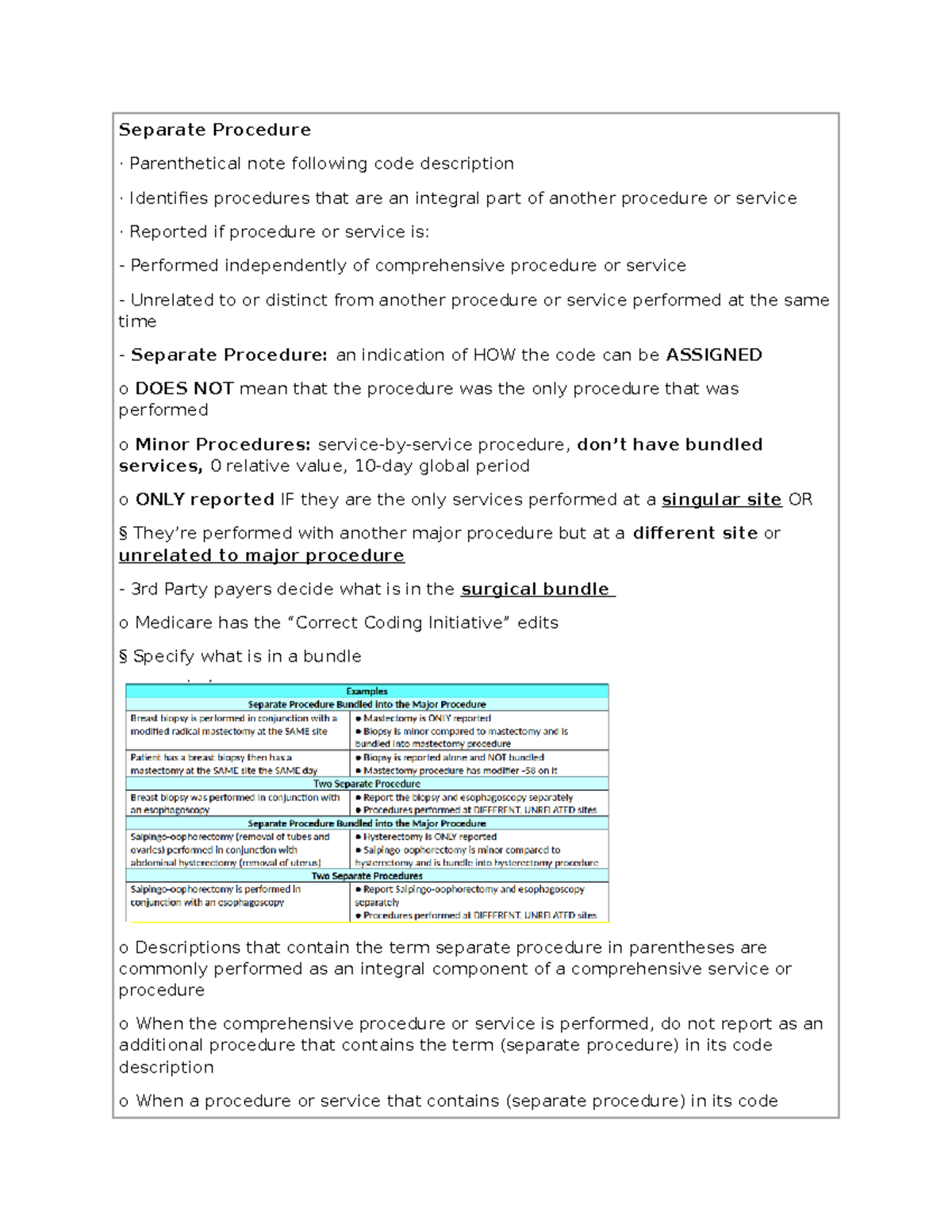 Separate Procedure - Studocu