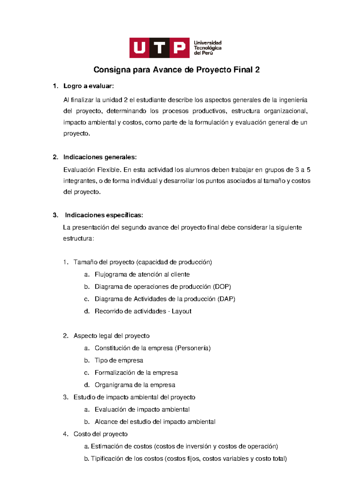 APF2 Indicacion - Avance de proyecto - Consigna para Avance de Proyecto ...