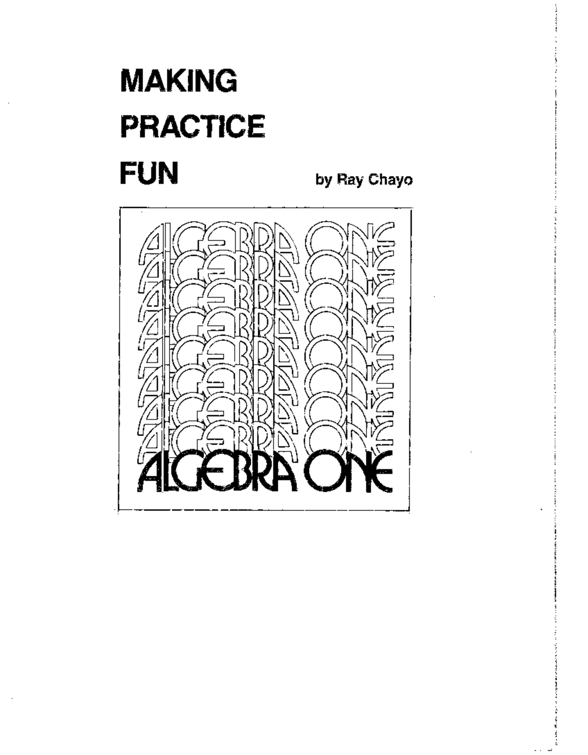Alg 2 G Making Practice Fun Booklet from Alg 1 Addison W - Bachelor of ...