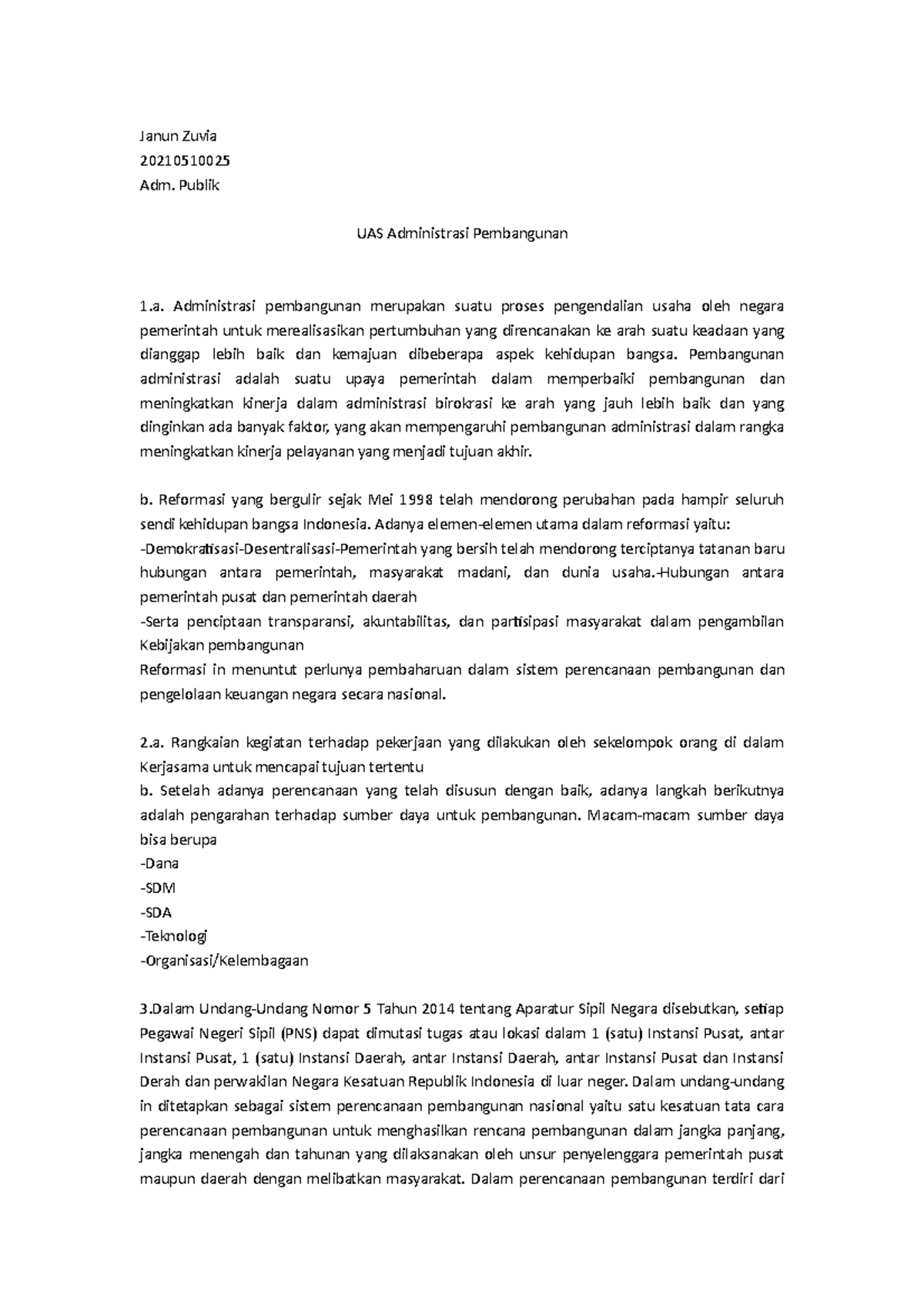 Adpem Janun Zuvia 20210510025 - Janun Zuvia 20210510025 Adm. Publik UAS ...