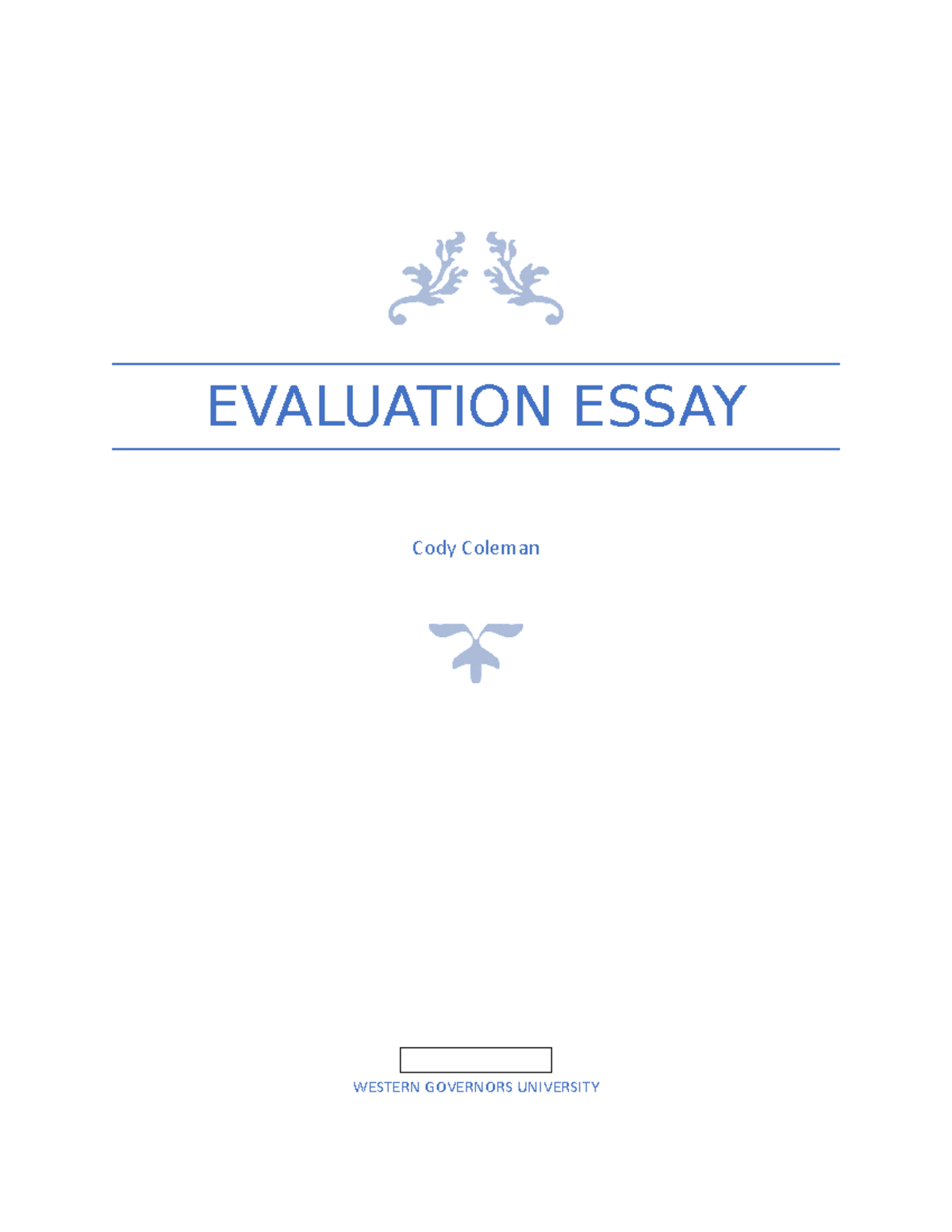 Evaluation Task2 - C455 - WGU - Studocu