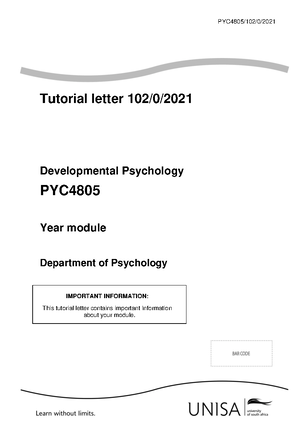 PYC4808 Poster - PYC4809 - Unisa - Studocu