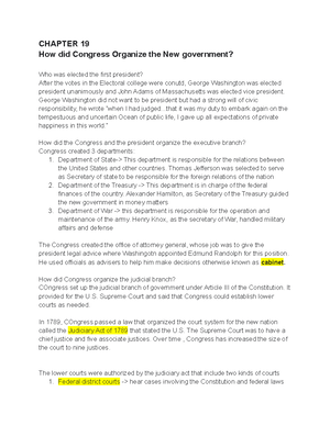 Chapter 17 - How did the constitution create a Federal System of ...
