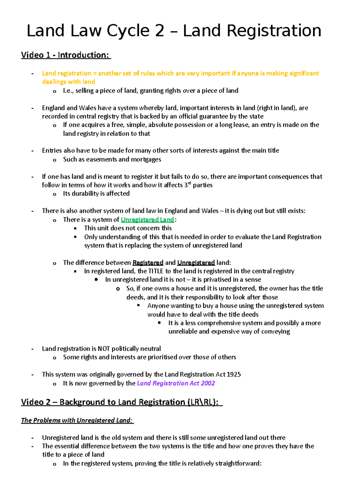 LLLC2 - Land Registration - Land Law Cycle 2 – Land Registration Video ...