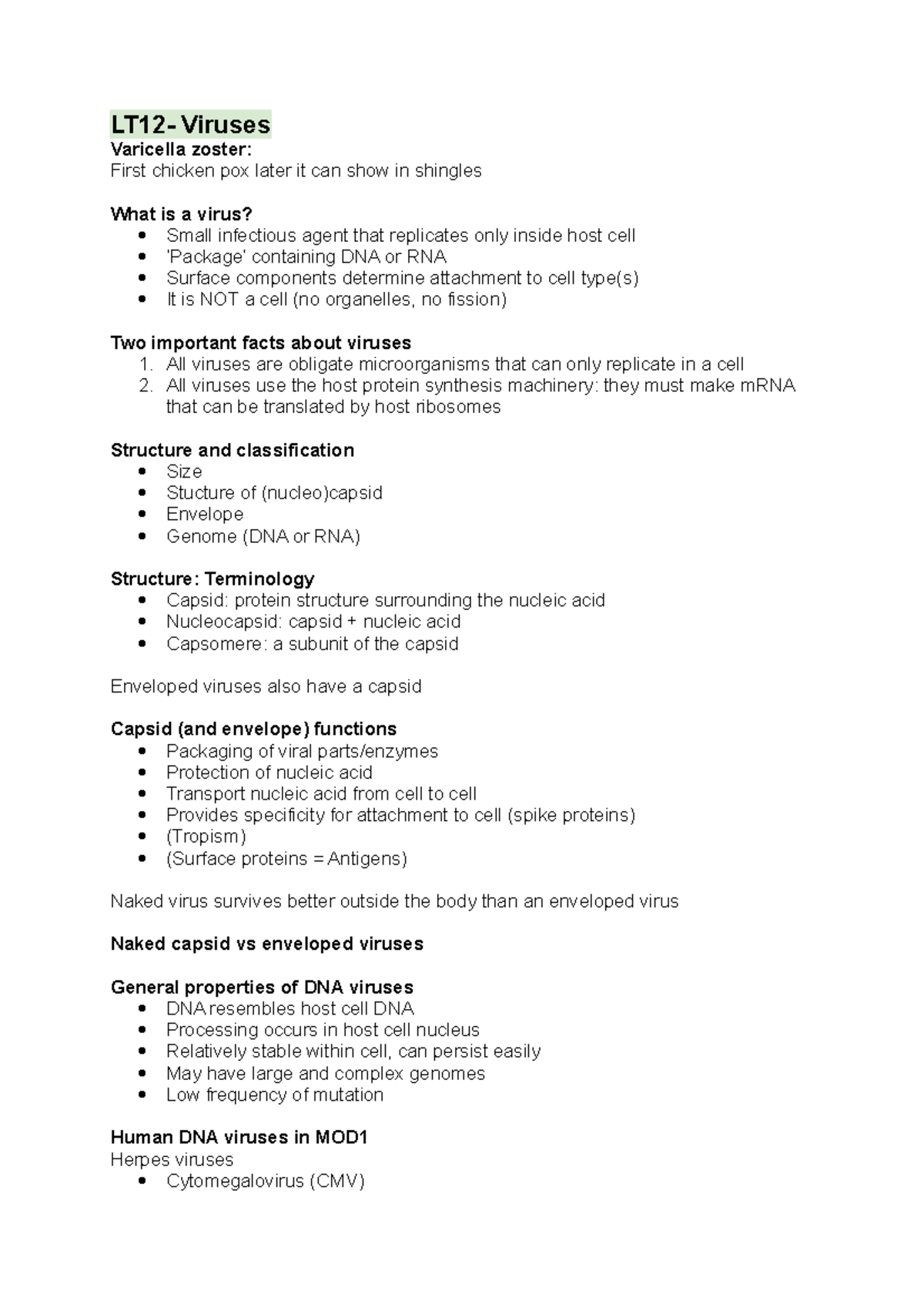 LT12 en LT13 - LT12 en LT13 - LT12- Viruses Varicella zoster: First ...