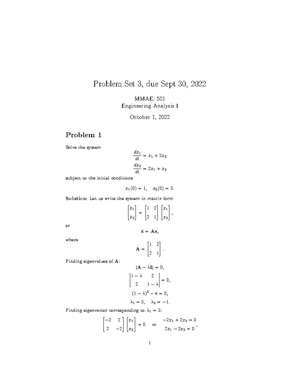 Problem Set 1 - Solution: Let us consider two matrices A and B where A = [ a 11 a 12 a 21 a 22 ...