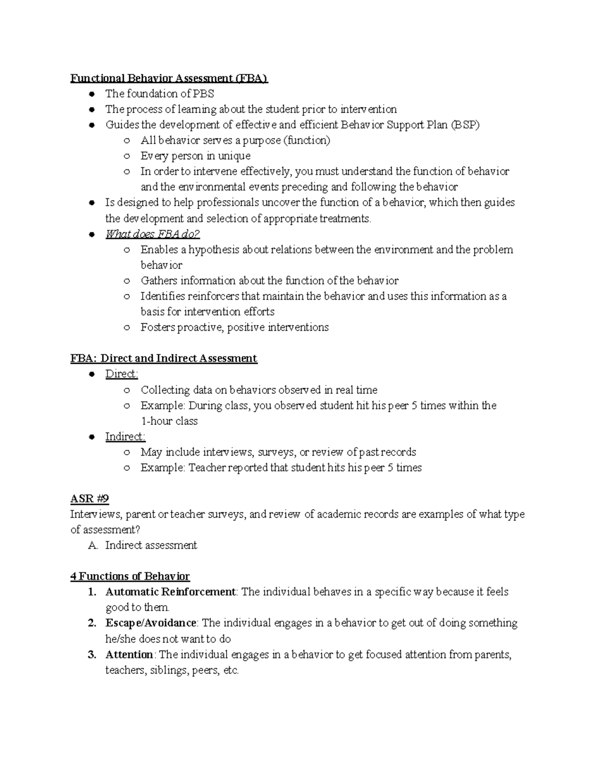 Interfering Behavior