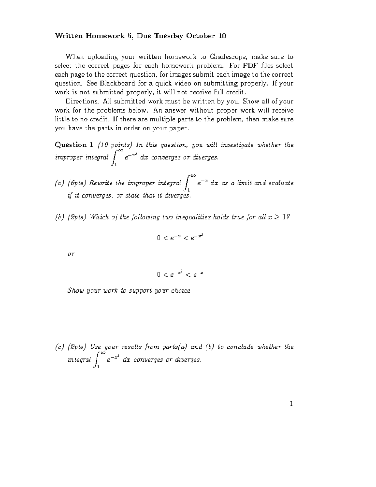 Written Homework 5 - For PDF files select each page to the correct ...