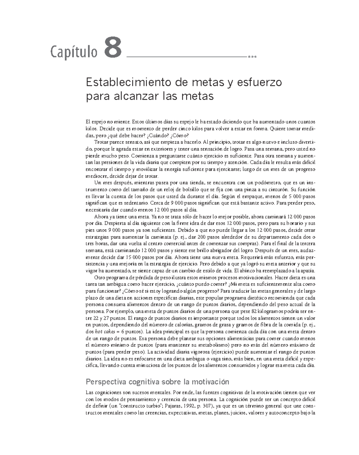Cap. 8 - capitulo 8 del libro - Establecimiento de metas y esfuerzo ...