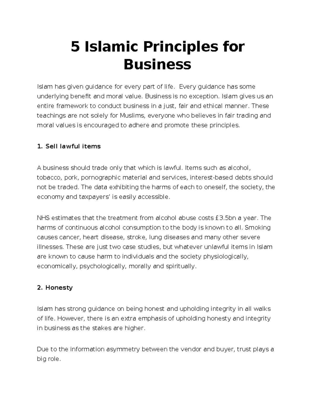 New Microsoft Word Document - 5 Islamic Principles for Business Islam ...