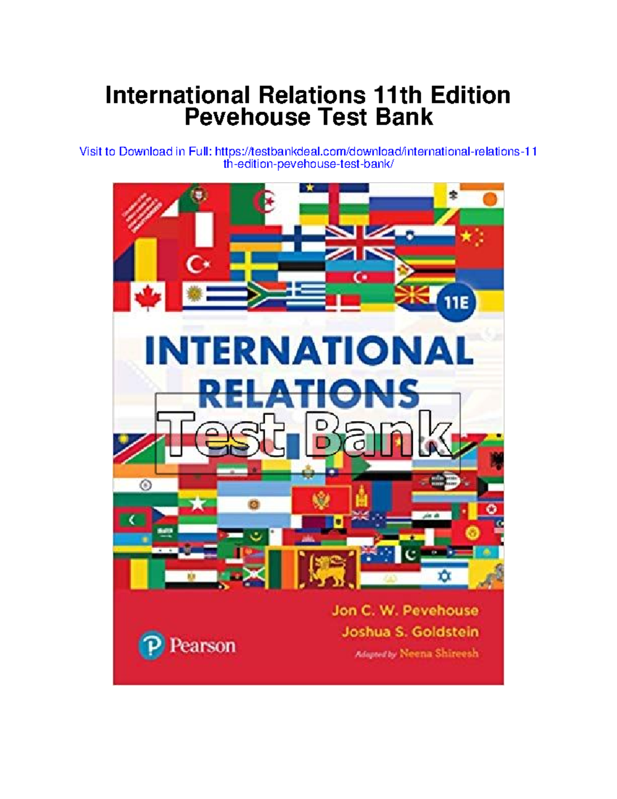 3 International Relations 11th Edition Pevehouse Test Bank ...