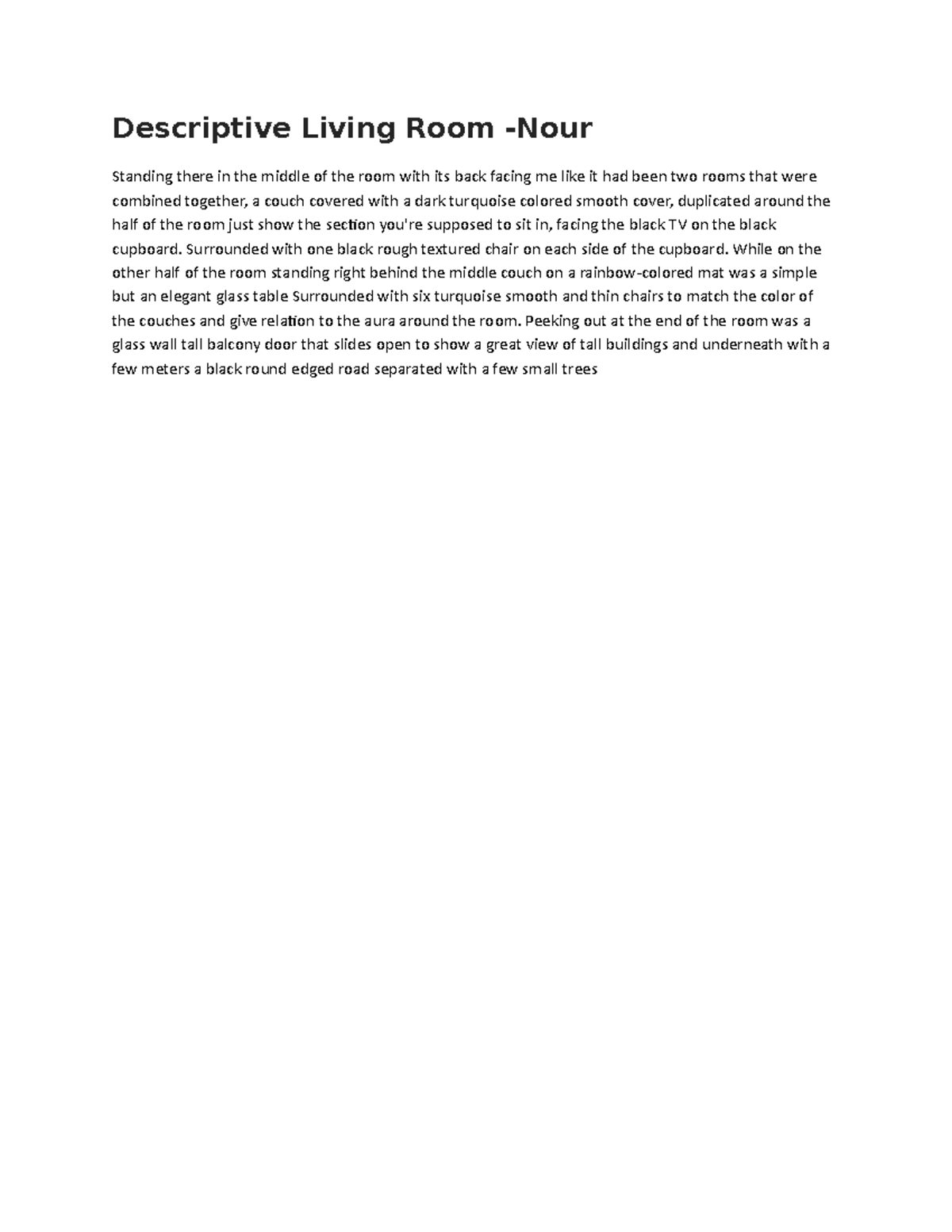 Descriptive Living Room - Surrounded with one black rough textured ...