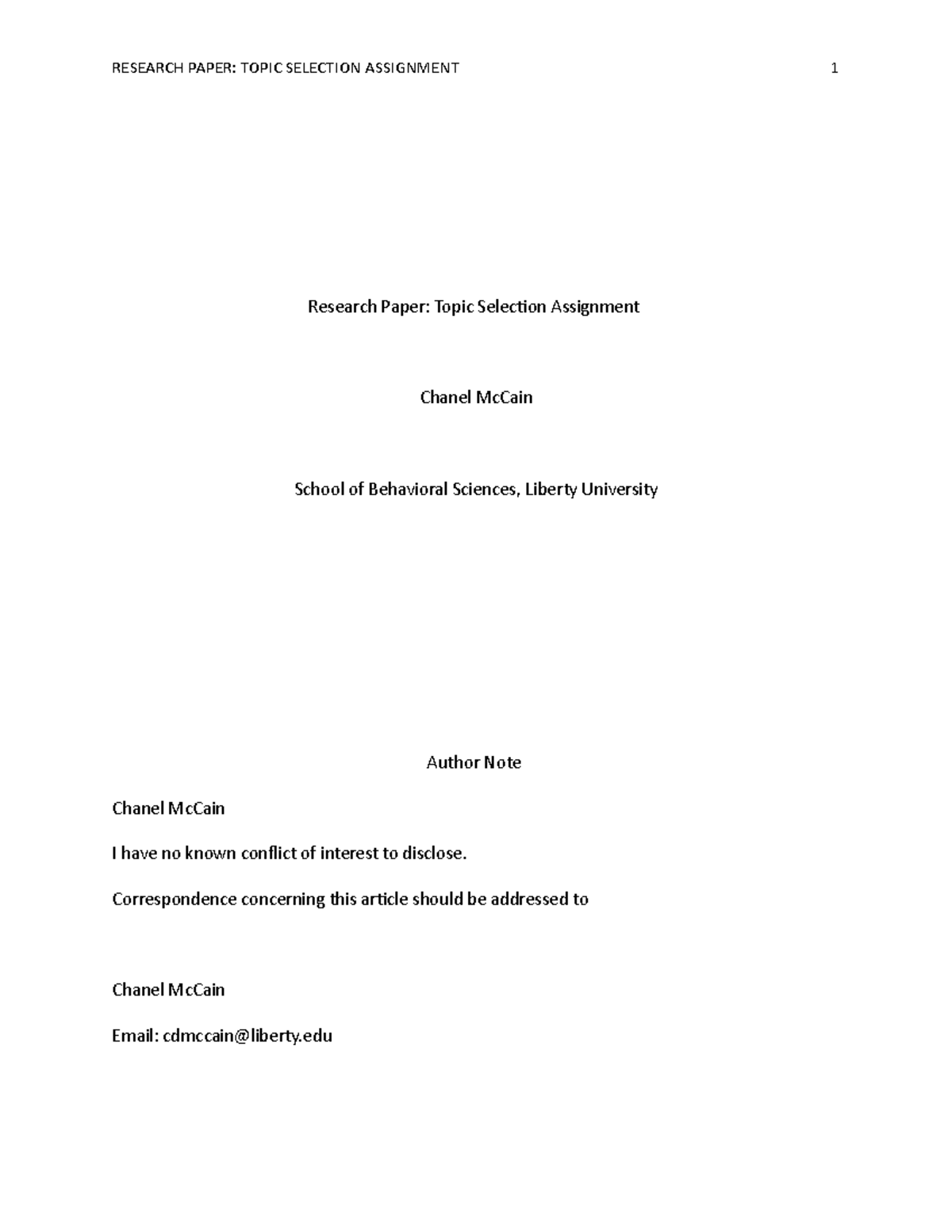 Research Paper Topic - Correspondence concerning this article should be ...