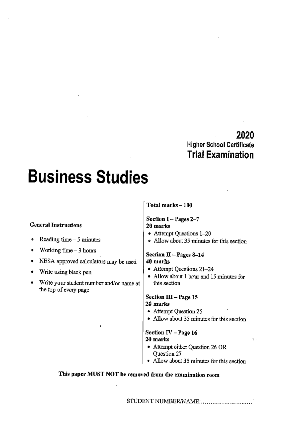 2020 Trial Paper - Studocu