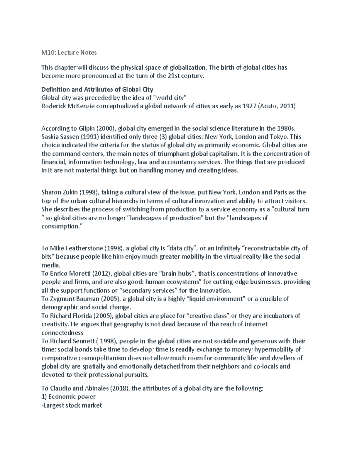 Finals Contemp Lecture Notes - M10: Lecture Notes This chapter will ...