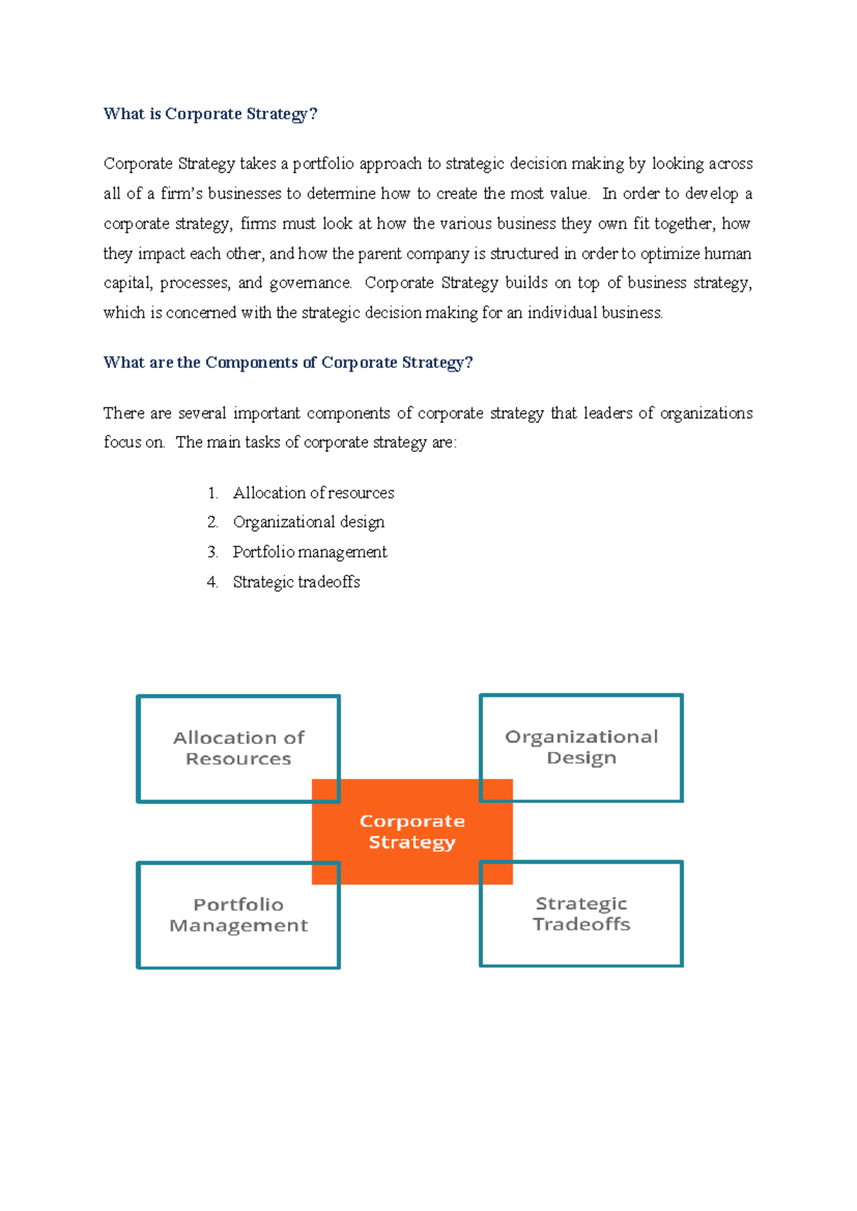 What is Corporate Strategy - What is Corporate Strategy? Corporate ...