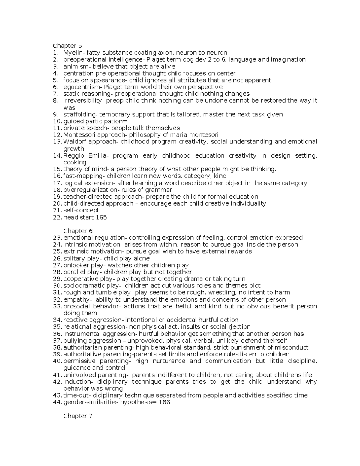 Reviewer of chapter 5-6-7-8 -invitation to the Lifespan 5th edition - Chapter 5 Myelin- fatty ...