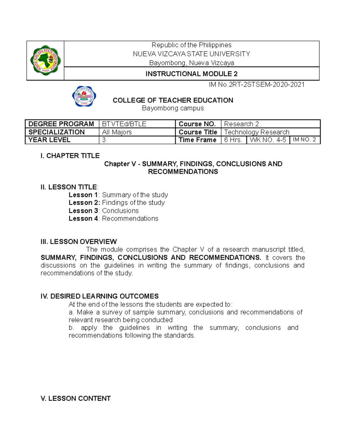 Module 2 Research 2 - Republic of the Philippines NUEVA VIZCAYA STATE ...