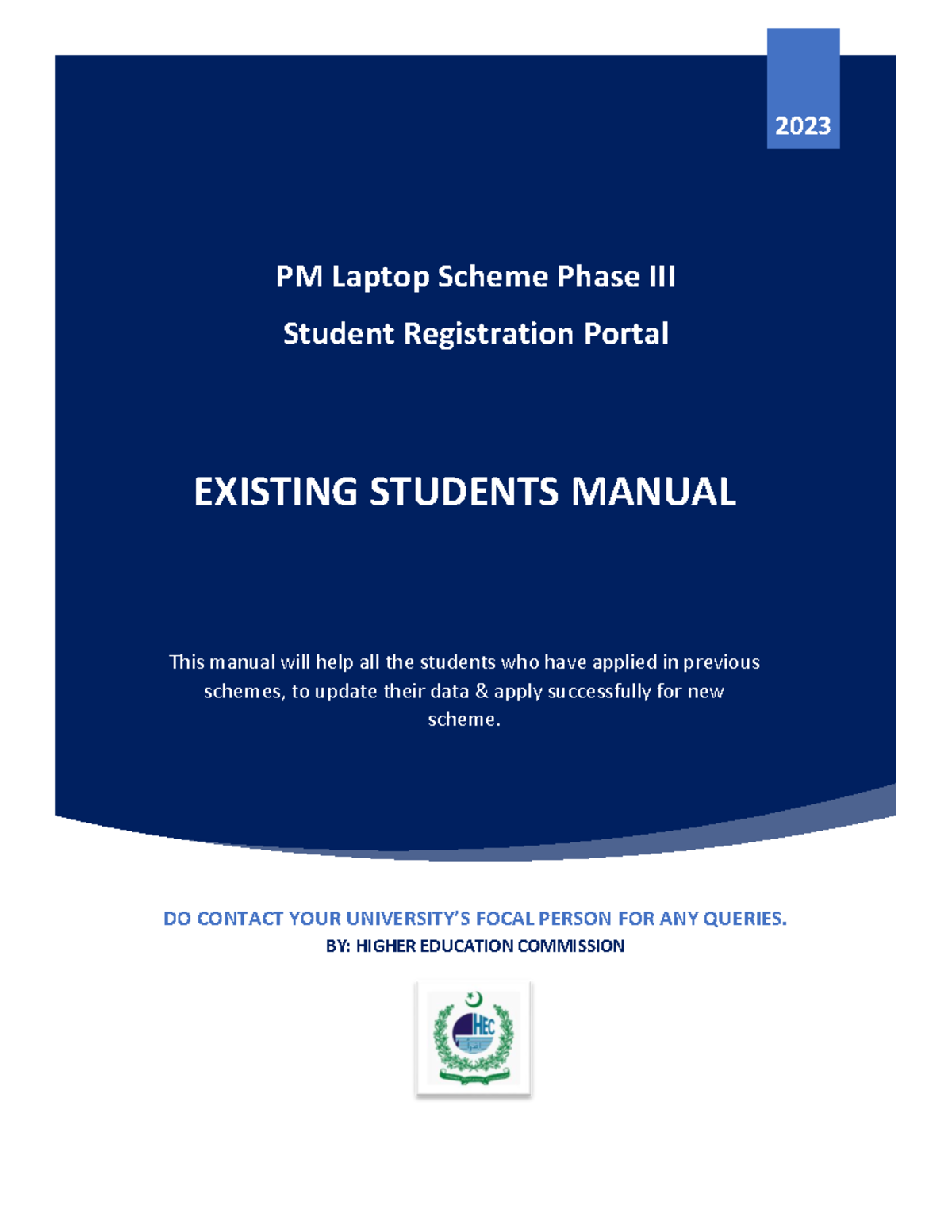 Existing students record update manual - EXISTING STUDENTS MANUAL This ...