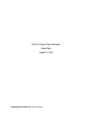 DAT 223 Module Two Assignment - DAT 223 Module Two Assignment Client ...