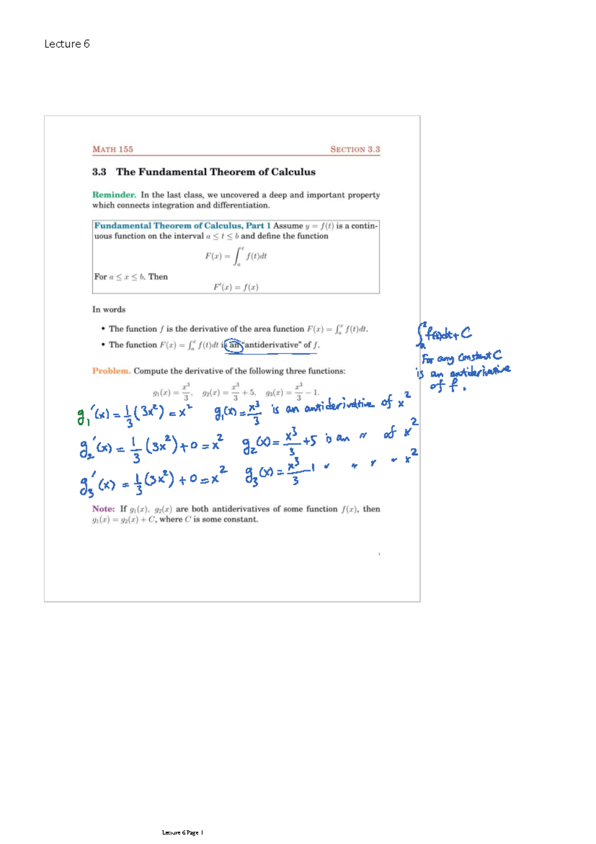 Lecture 6 - MATH 155 - Lecture - Studocu