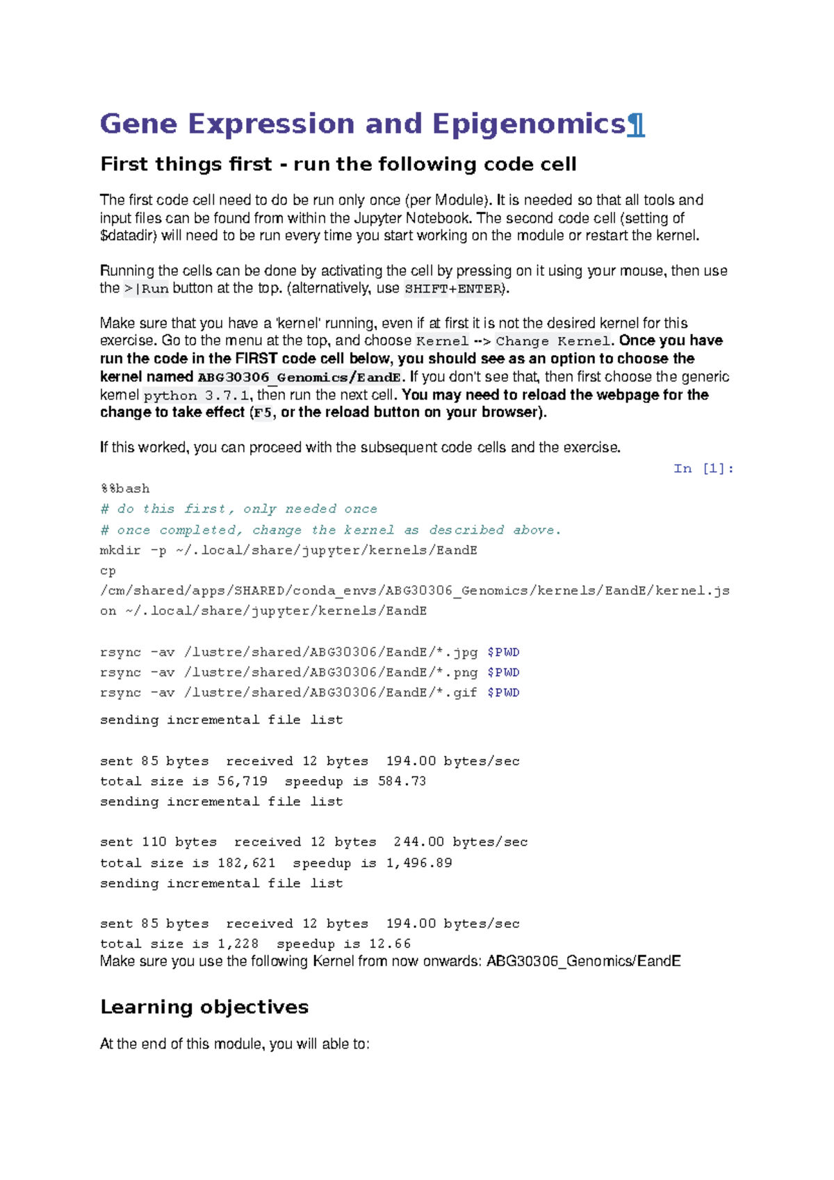 Genomics Module 4: questions and answers - Gene Expression and ...
