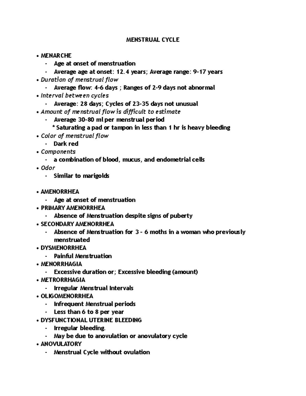 Menstrual-Cycle - Lecture notes about the Menstrual Cycle which ...