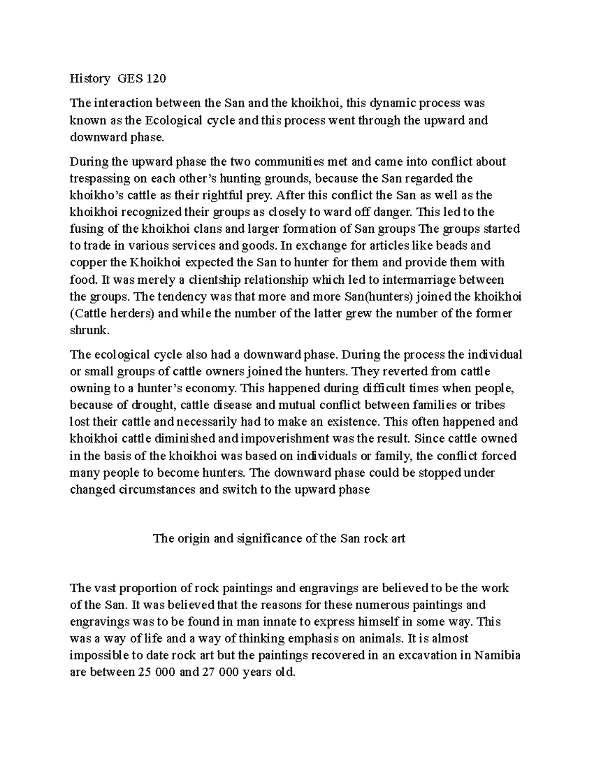 Flexible History Revision GES 120 - History GES 120 The interaction ...